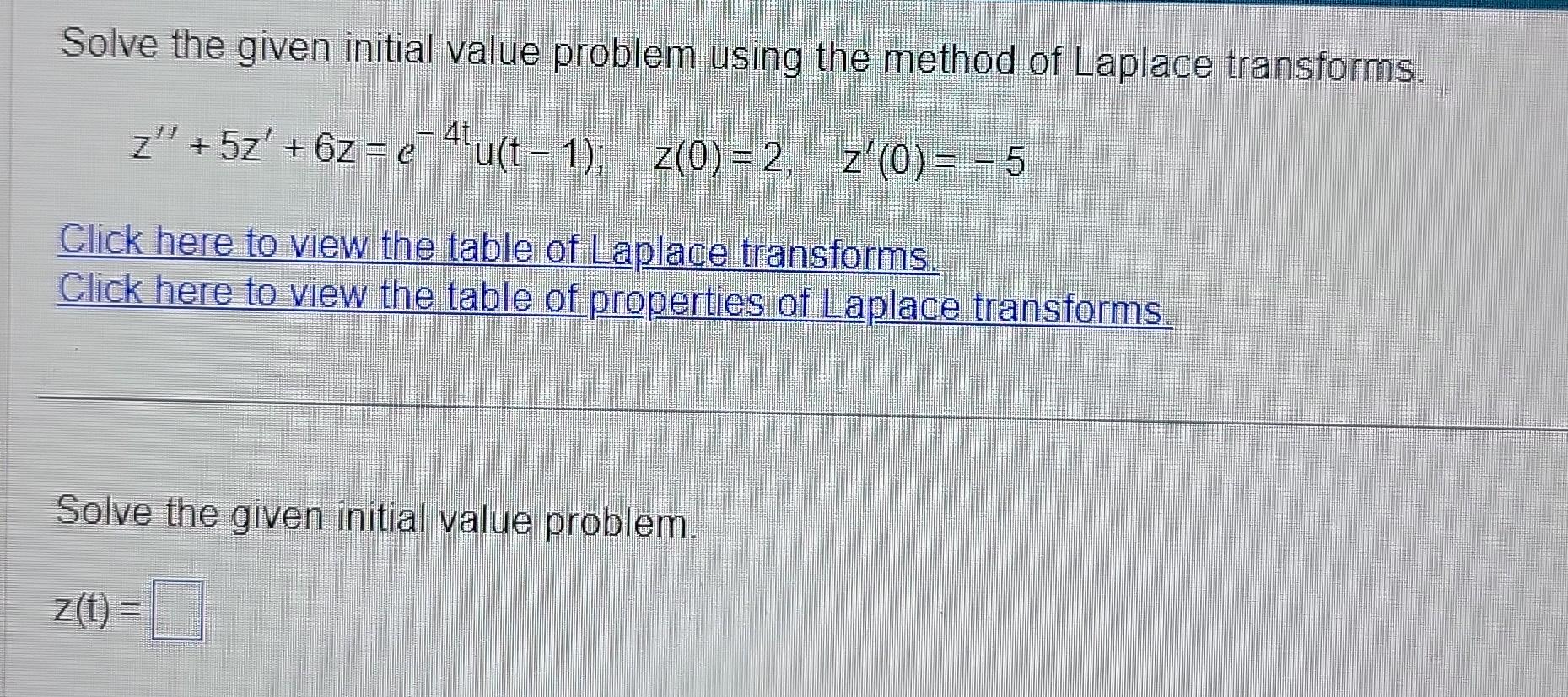 Solved Solve the given initial value problem using the | Chegg.com