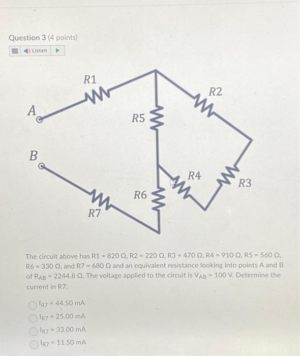 Solved The circuit above has | Chegg.com