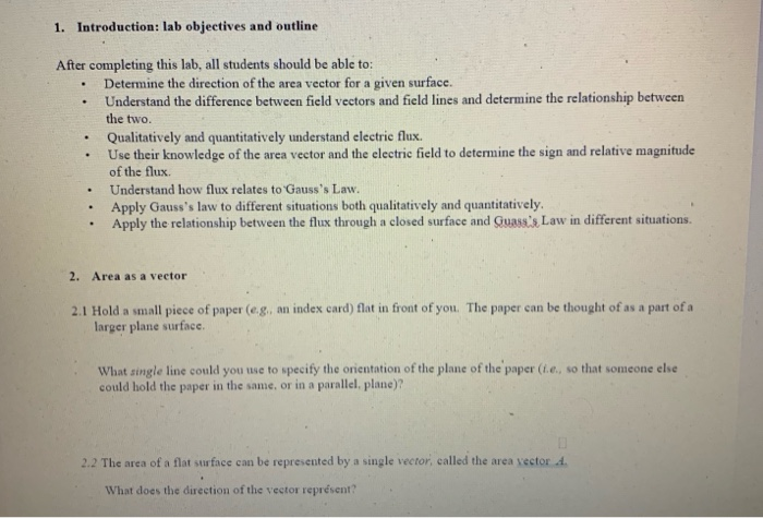 Solved 1. Introduction: lab objectives and outline . After | Chegg.com