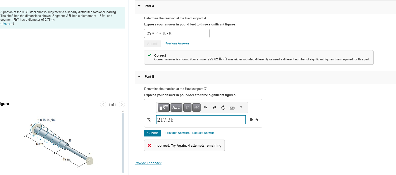 Solved Determine the reaction at the fixed support | Chegg.com