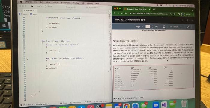 Solved Coded in C# can you help me do figure B & D | Chegg.com