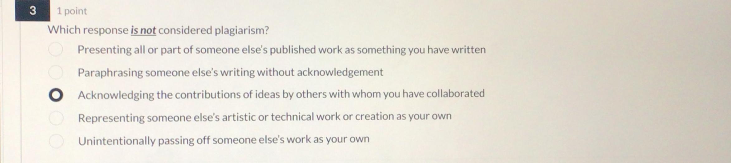 Solved 31 ﻿pointWhich response is not considered | Chegg.com