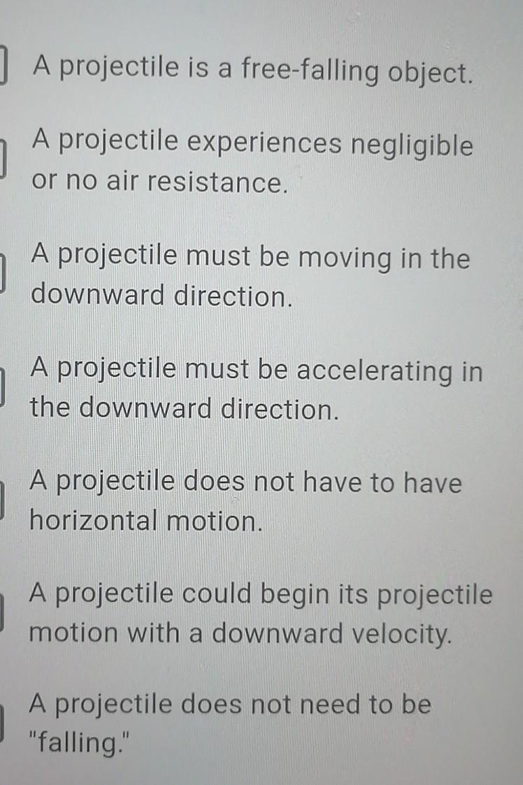 Solved A projectile is a free-falling object. A projectile | Chegg.com