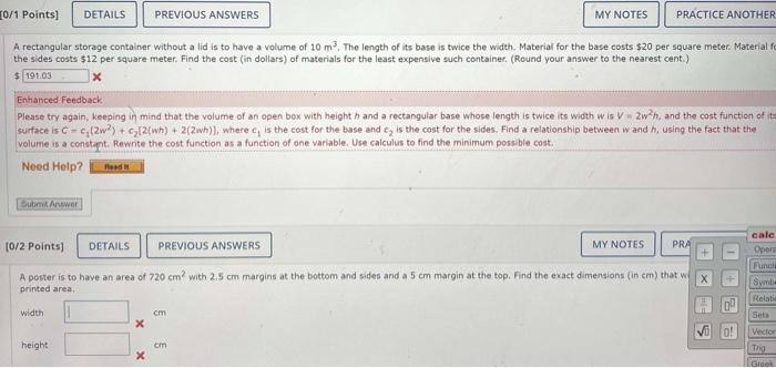 Solved A rectangular storage container without a lid is to | Chegg.com