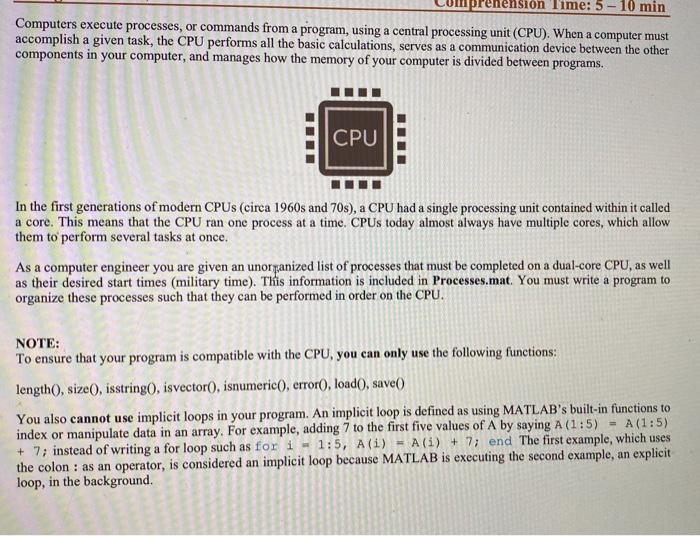 Solved Computers execute processes, or commands from a | Chegg.com