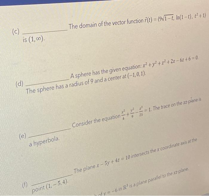 Solved True or False. if statement is false rewrite the | Chegg.com