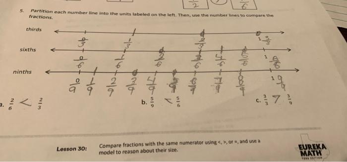Solved 5. Partition each number line into the units labeled | Chegg.com
