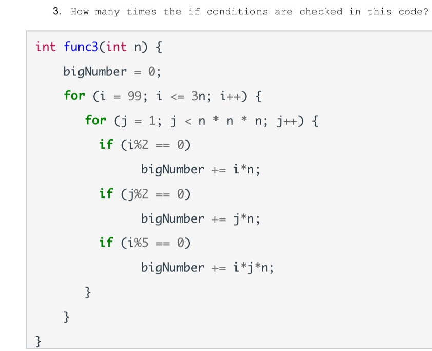 Solved Analysis of algorithms, How many times the if | Chegg.com