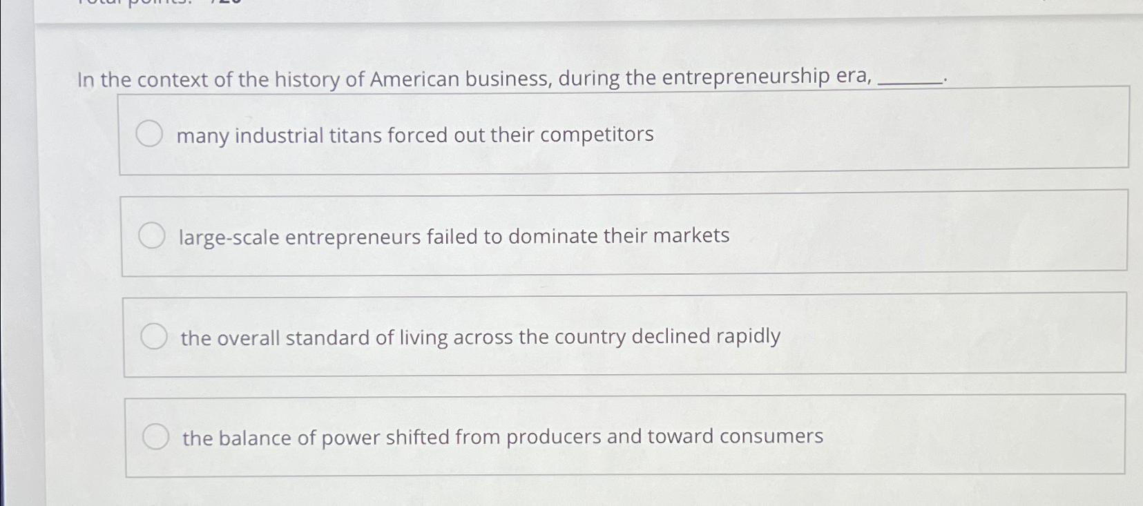 Solved In the context of the history of American business, | Chegg.com
