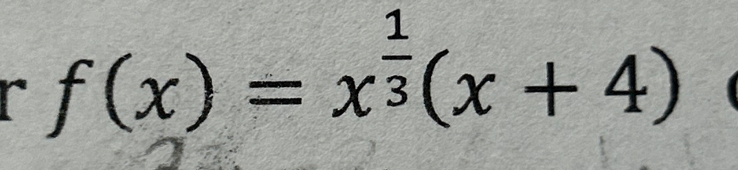 Solved F X X13 X 4 Take The Derivative