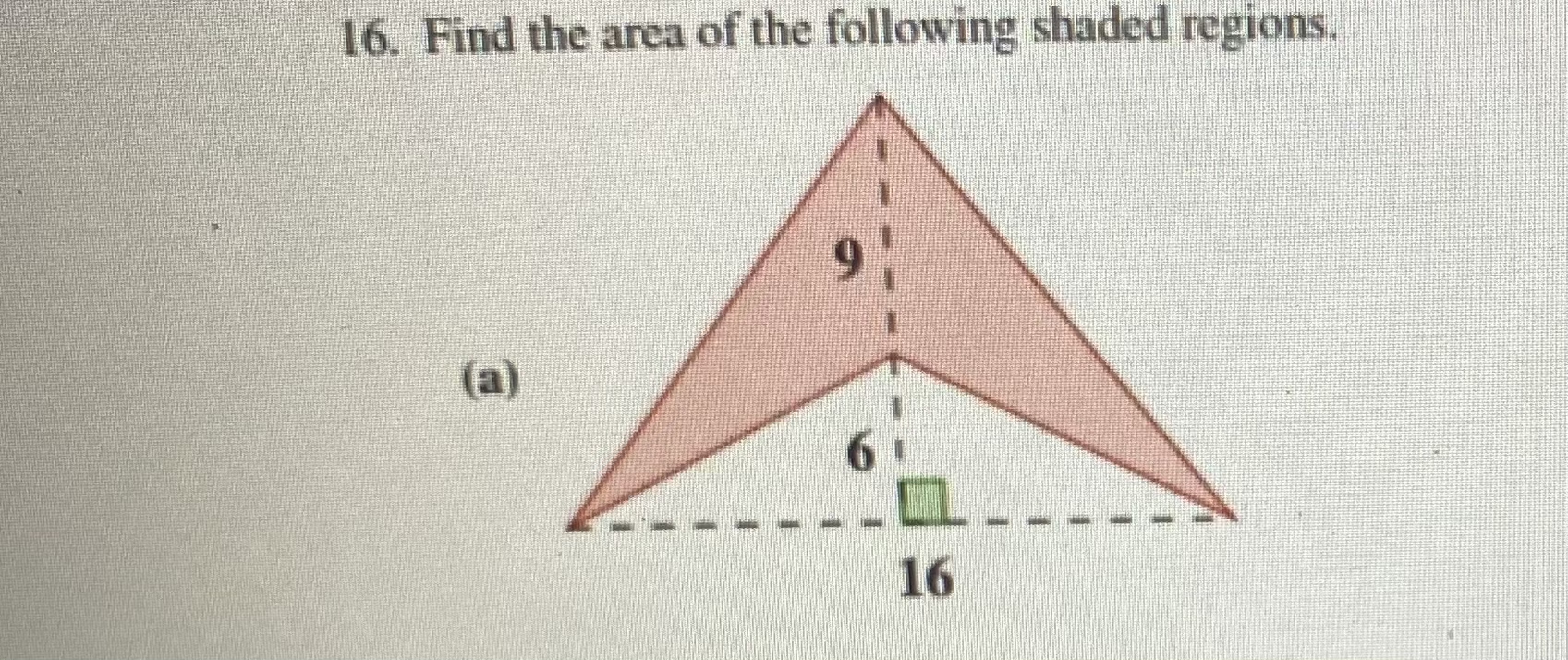 Solved Find the area of the following shaded region. Show | Chegg.com