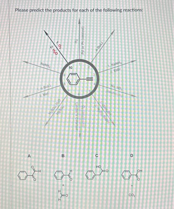 Solved Please predict the products for each of the following | Chegg.com