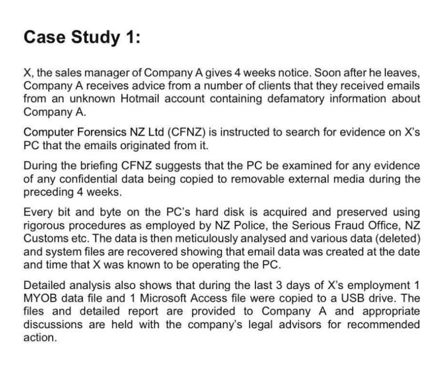 Solved subject: Digital forensic *Summary (Tell exactly the | Chegg.com