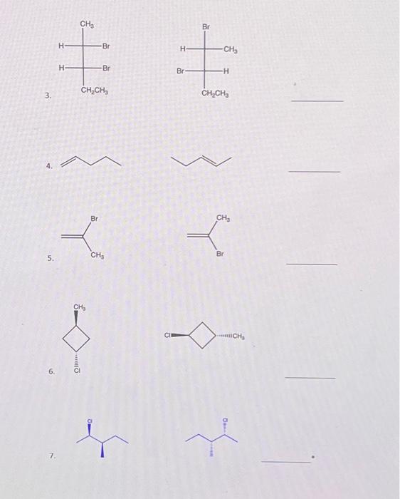 Solved identify whether the following pair are enantiomers, | Chegg.com