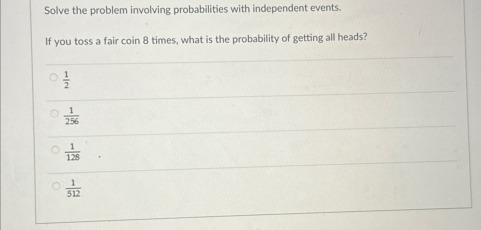 Solved Solve the problem involving probabilities with | Chegg.com
