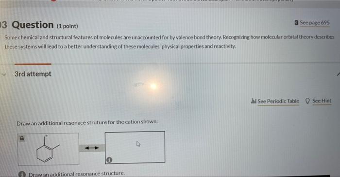 Solved 3 Question (1 point) a See page 695 Some chemical and | Chegg.com