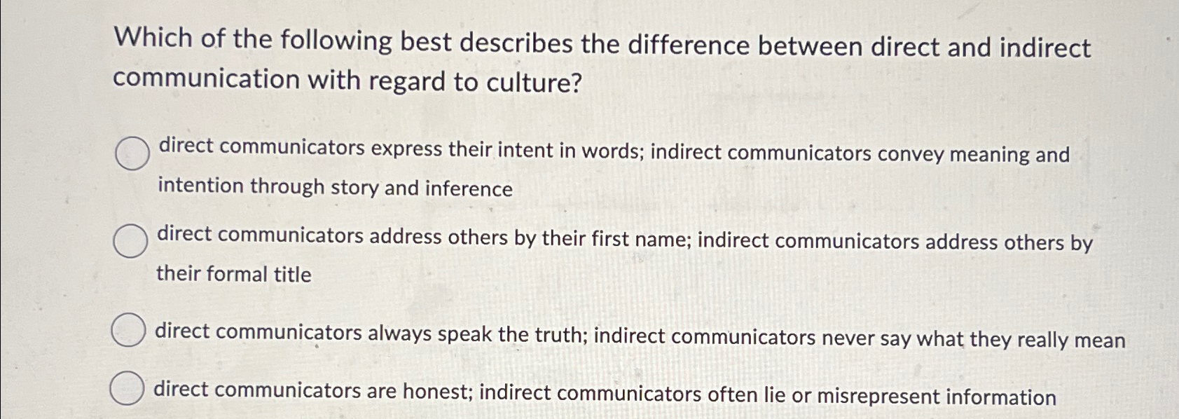 Solved Which of the following best describes the difference | Chegg.com