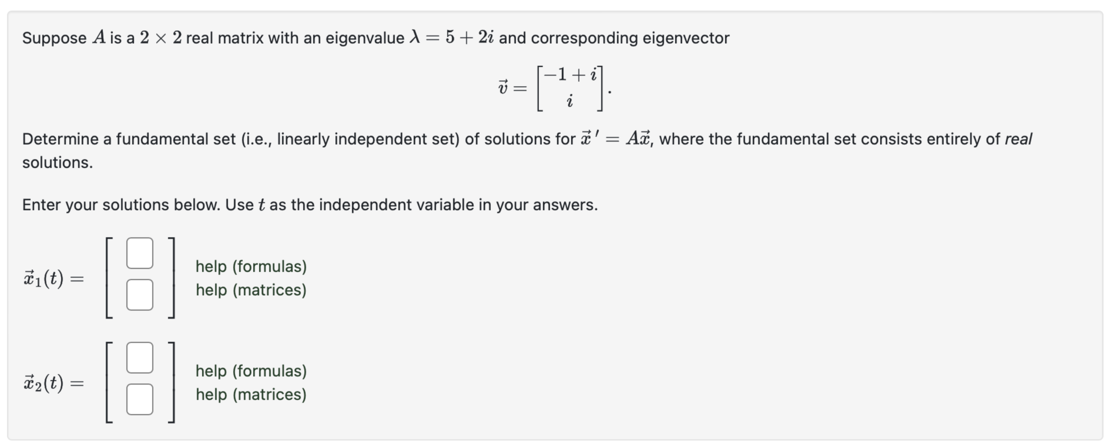 Solved Suppose A ﻿is a 2×2 ﻿real matrix with an eigenvalue | Chegg.com