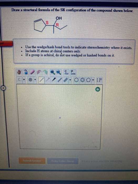 Solved Draw a structural formula of the R configuration of | Chegg.com