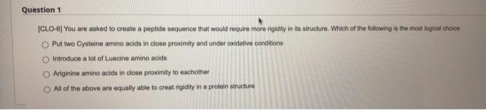 Solved [CLO-2] Beta sheets and alpha helices are elements of | Chegg.com