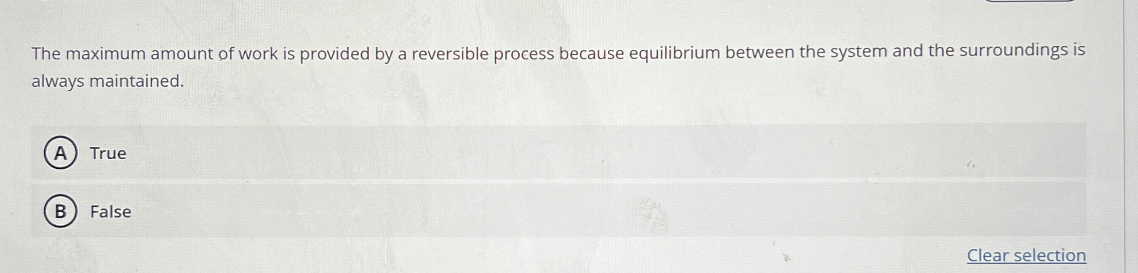 Solved The maximum amount of work is provided by a | Chegg.com