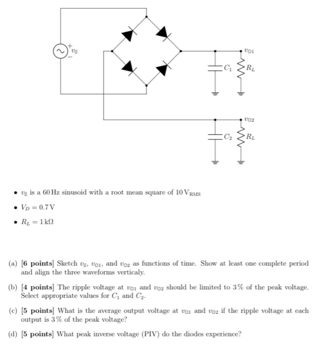 Solved • Ug Is A 60 Hz Sinusoid With A Root Mean Square Of 8686
