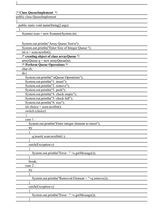 Solved Java Program To Implement Queue ∗ Import
