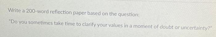 Write a 200-word reflection paper based on the | Chegg.com