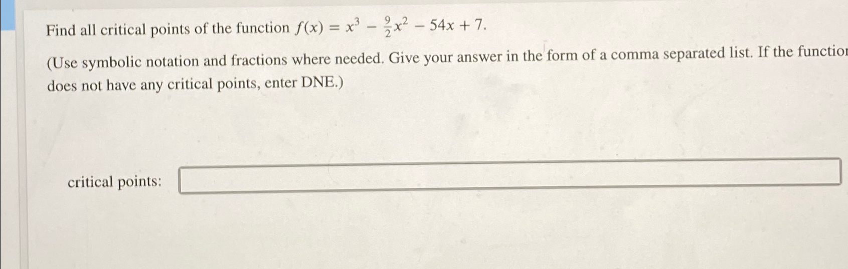Solved Find all critical points of the function | Chegg.com