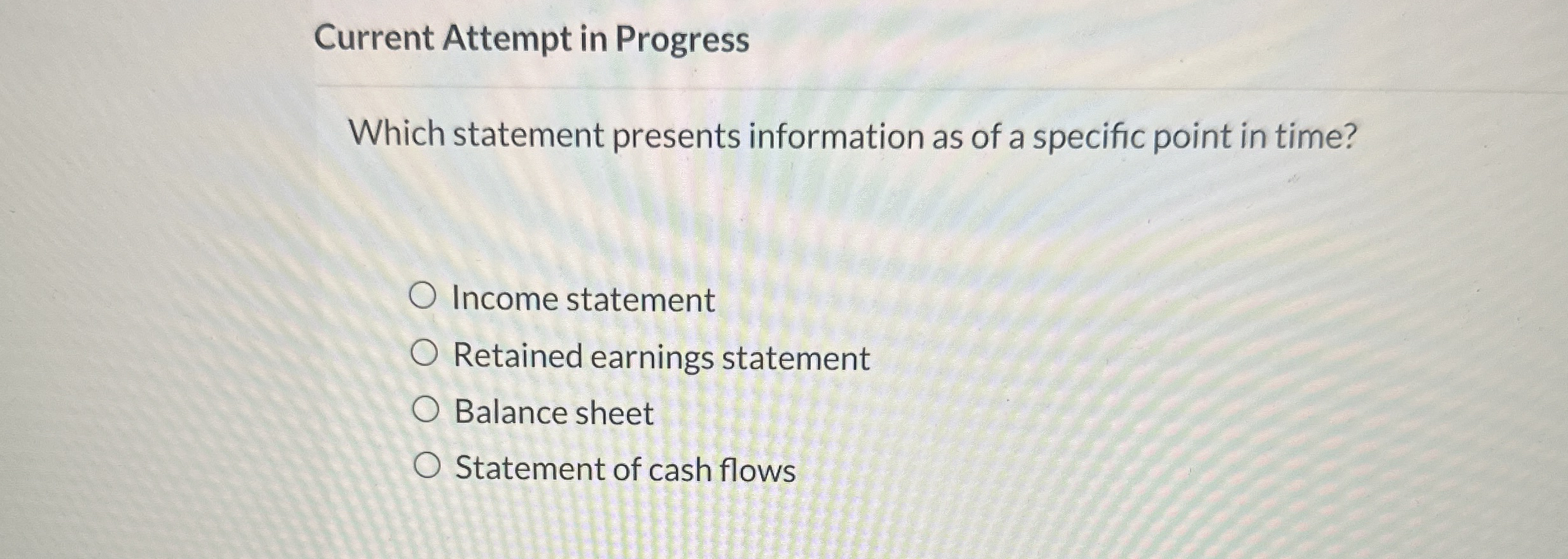 Solved Current Attempt in ProgressWhich statement presents | Chegg.com