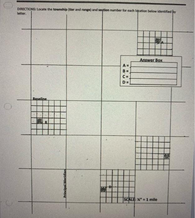 Solved Activity 54: Public Land Survey System Most of the | Chegg.com