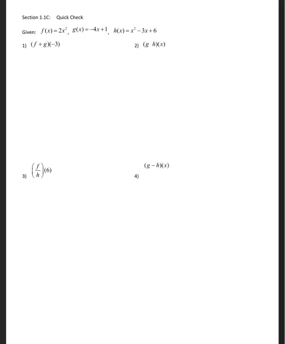 Solved Section 1.10: Quick Check Given: f(x) = 2x®, | Chegg.com