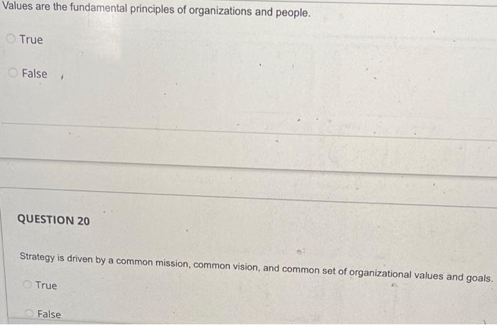 Solved Values are the fundamental principles of | Chegg.com