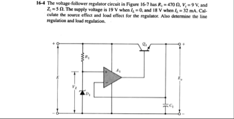 16-4 ﻿The voltage-follower regulator circuit in | Chegg.com