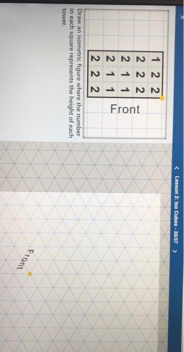 Solved Lesson 2: Iso Cubes - 30/37 > 1 2 2 2 2 2 2 1 1 2 1 1 | Chegg.com