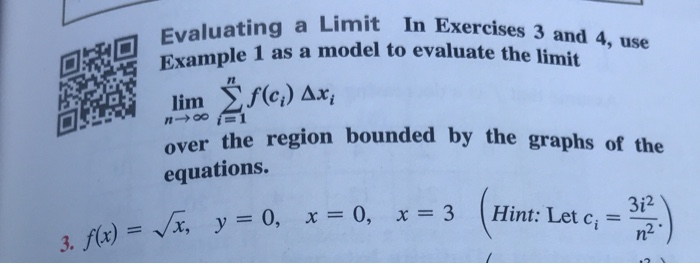 Solved a Limit In Exercises 3 and 4, use Evaluating a Limit | Chegg.com