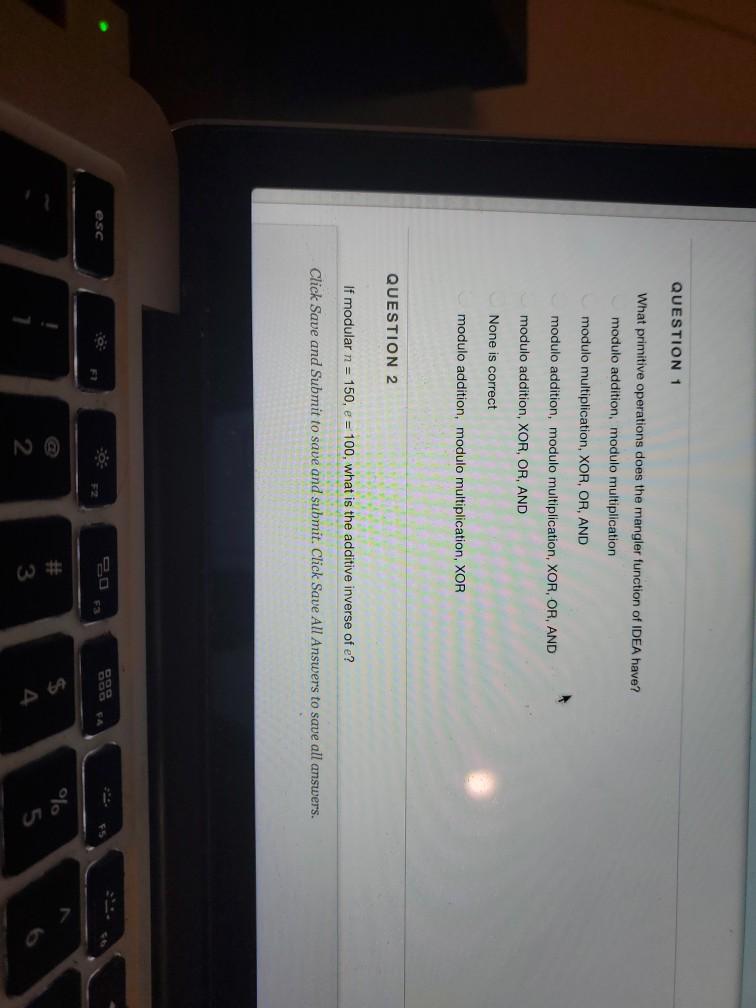 Solved QUESTION 1 What primitive operations does the mangler | Chegg.com