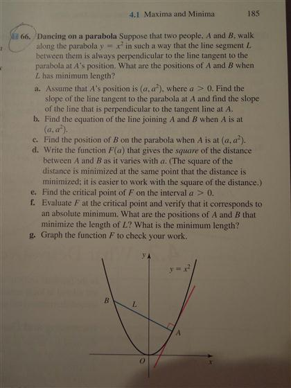 Solved Dancing on a parabola Suppose that two people. A and | Chegg.com