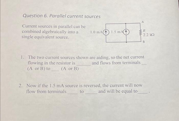 Solved Current sources in parallel can be combined | Chegg.com