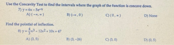 Solved Use the Concavity Test to find the intervals where | Chegg.com
