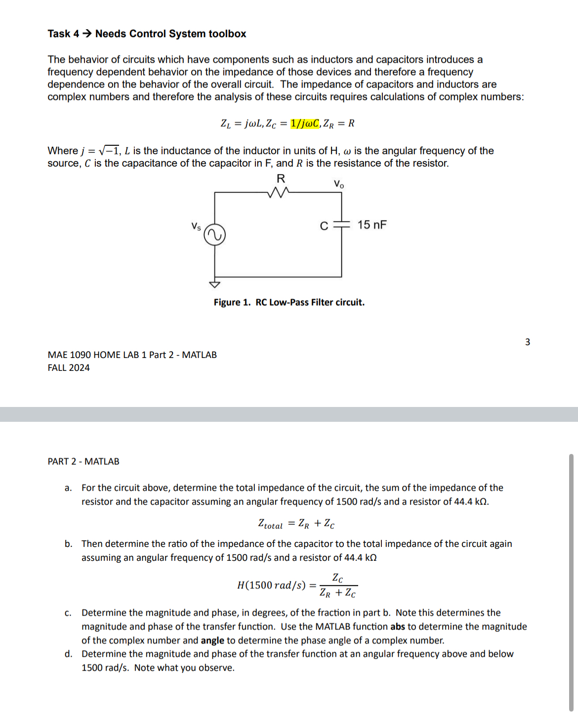 Solved Task 4→ ﻿Needs Control System toolboxThe behavior of | Chegg.com