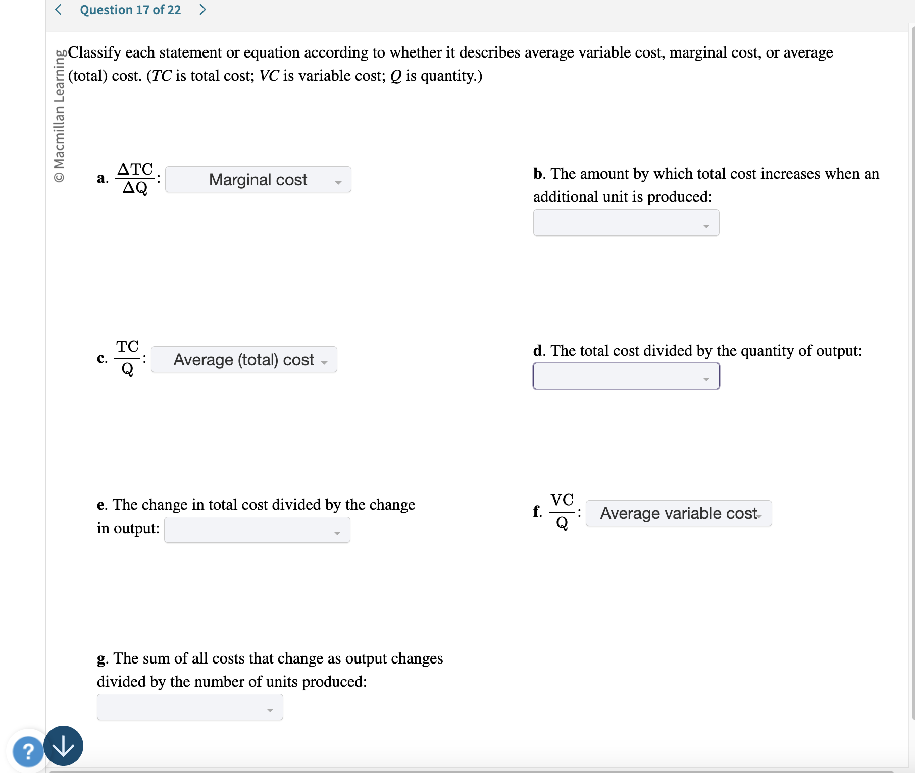 Solved Question 17 ﻿of 22c. TCQ ﻿:b. ﻿The amount by which | Chegg.com