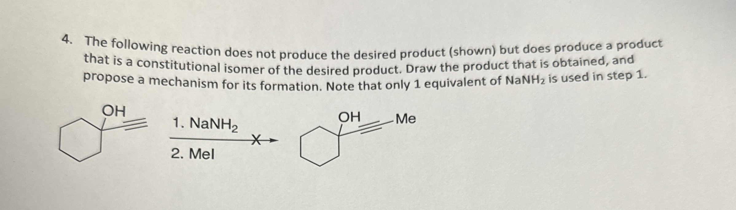 Solved The following reaction does not produce the desired | Chegg.com