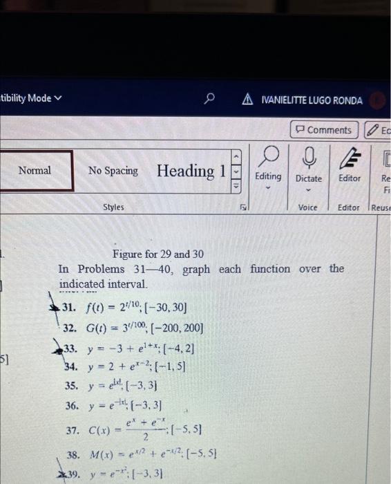 Solved Figure for 29 and 30 In Problems 31−40, graph each | Chegg.com