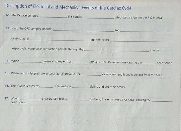 Solved Description of Electrical and Mechanical Events of | Chegg.com