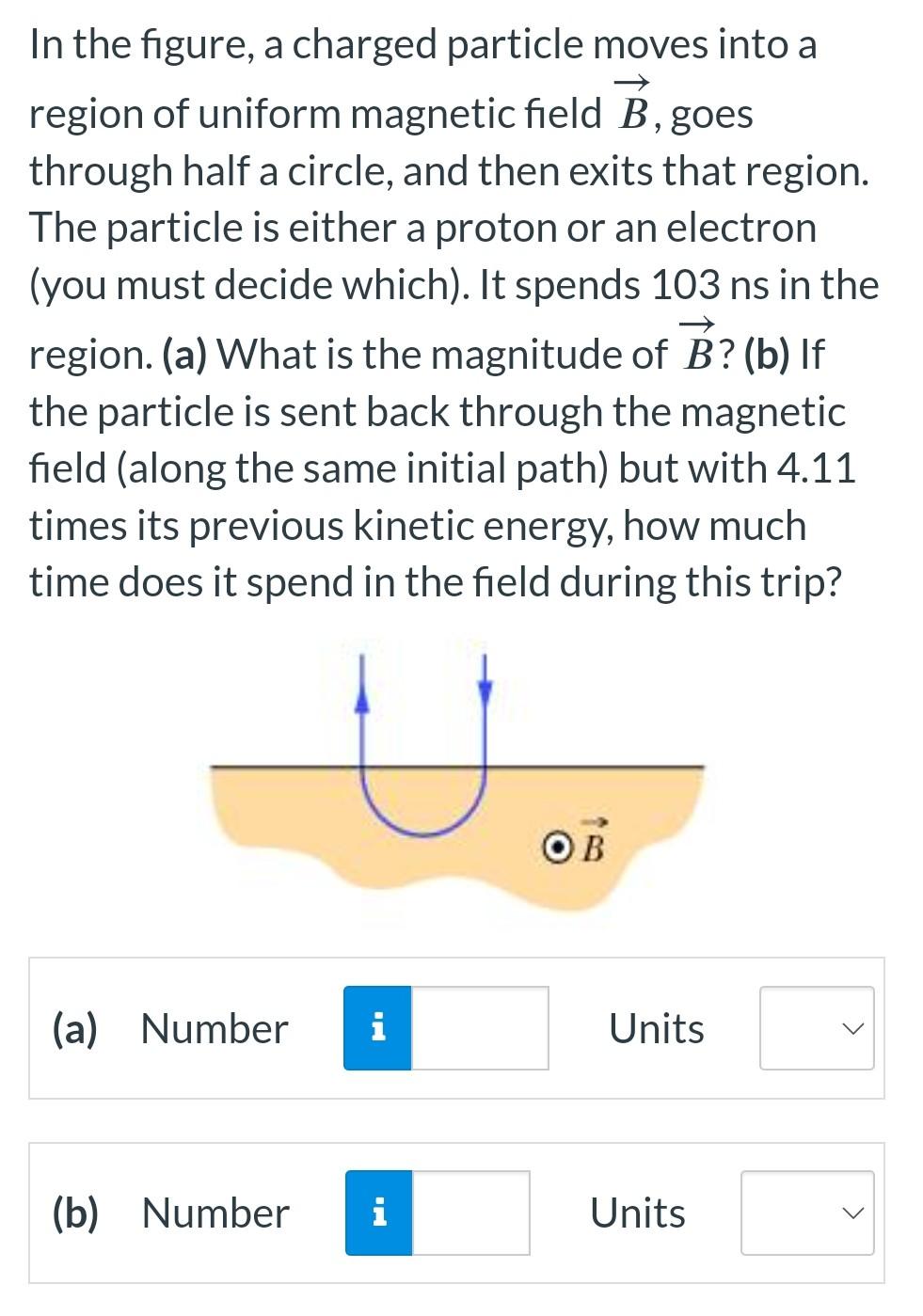 Solved In the figure, a charged particle moves into a region | Chegg.com