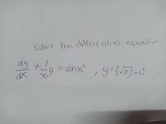 Solved solve the differential equation. dy t ! dx tudio = | Chegg.com Solved solve the differential equation. dy t ! dx tudio = | Chegg.com