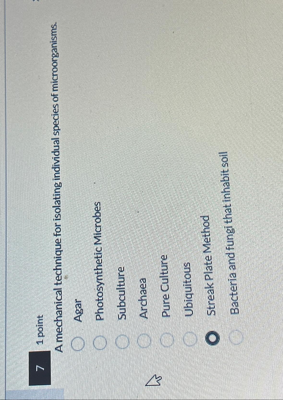Solved 7,1 ﻿pointA mechanical technique for isolating | Chegg.com