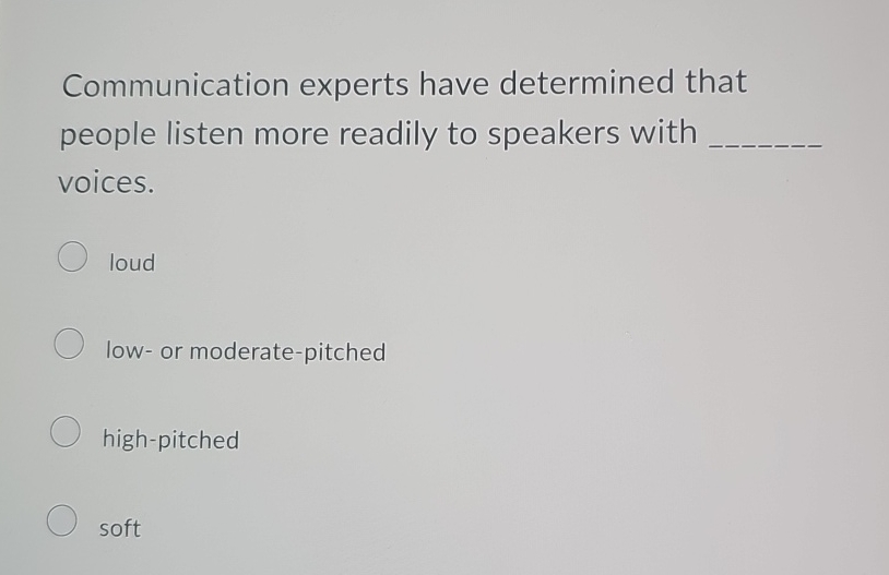 Solved Communication experts have determined that people | Chegg.com