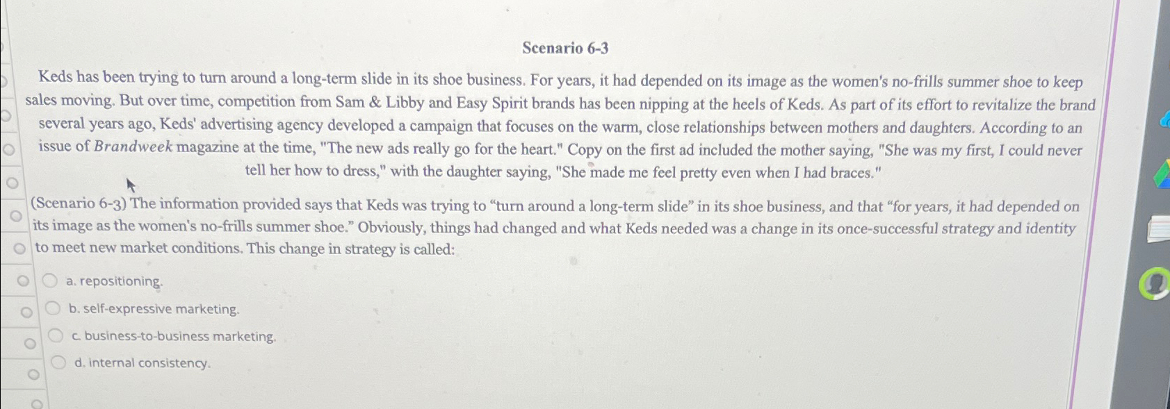 Solved Scenario 6-3Keds has been trying to turn around a | Chegg.com